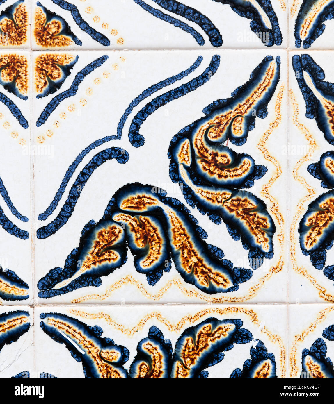 traditional hand painted tiles in Portugal Stock Photo - Alamy