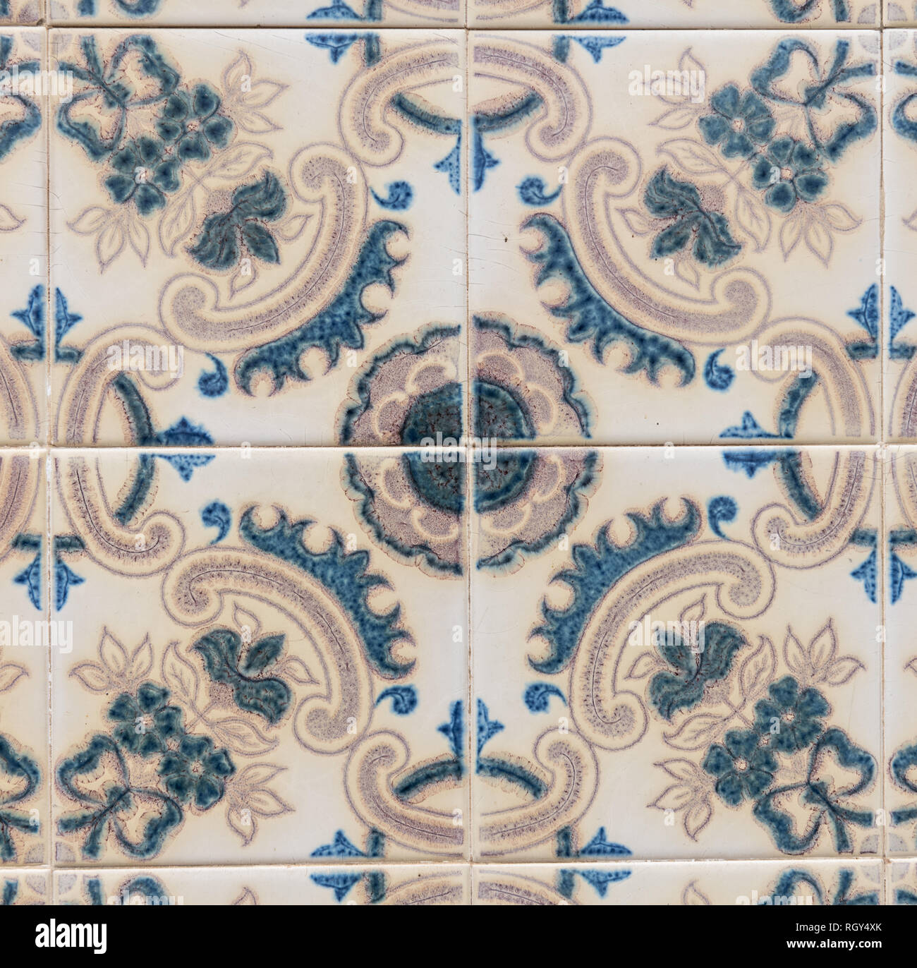 traditional hand painted tiles in Portugal Stock Photo - Alamy