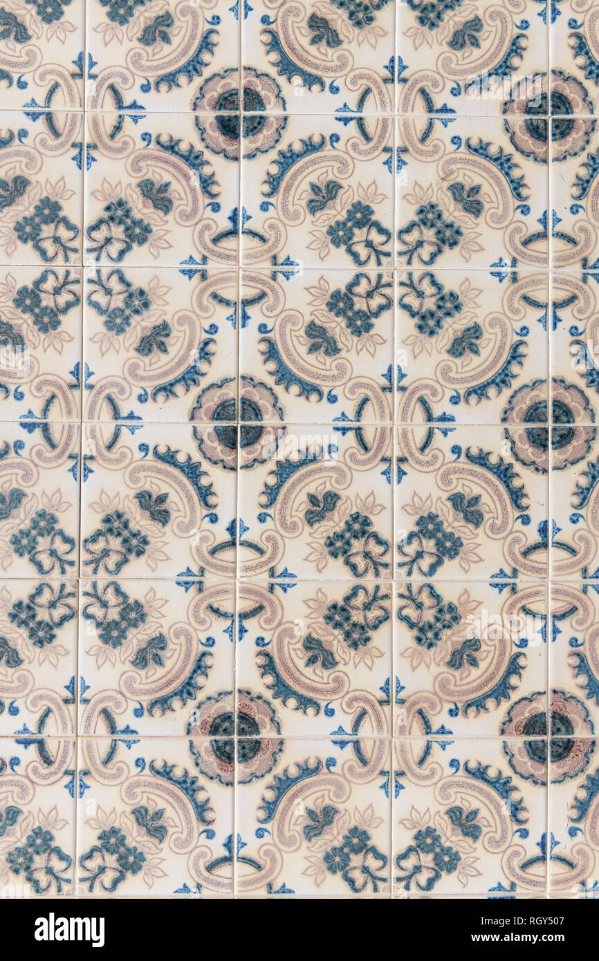 traditional hand painted tiles in Portugal Stock Photo - Alamy