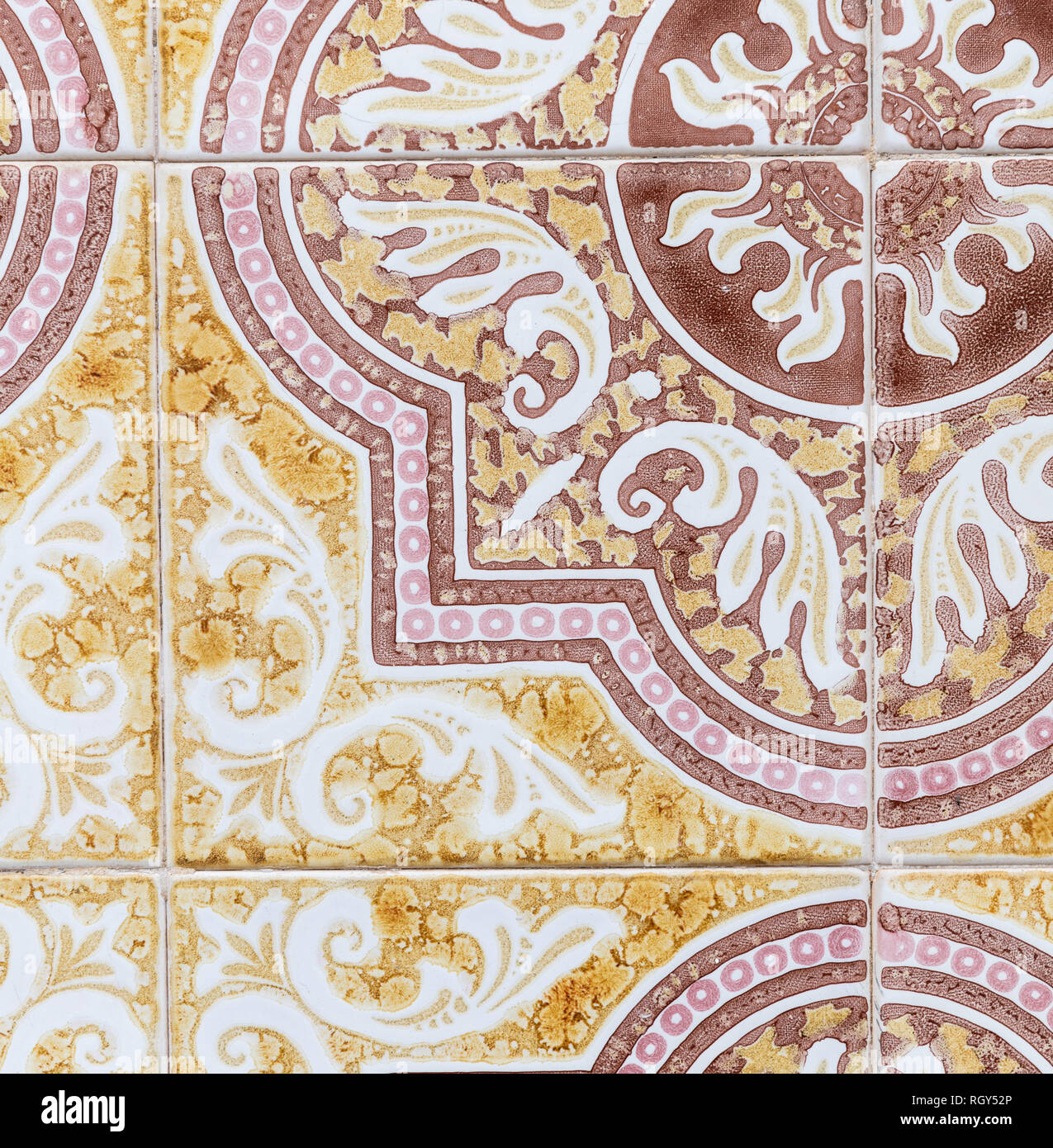 traditional hand painted tiles in Portugal Stock Photo - Alamy