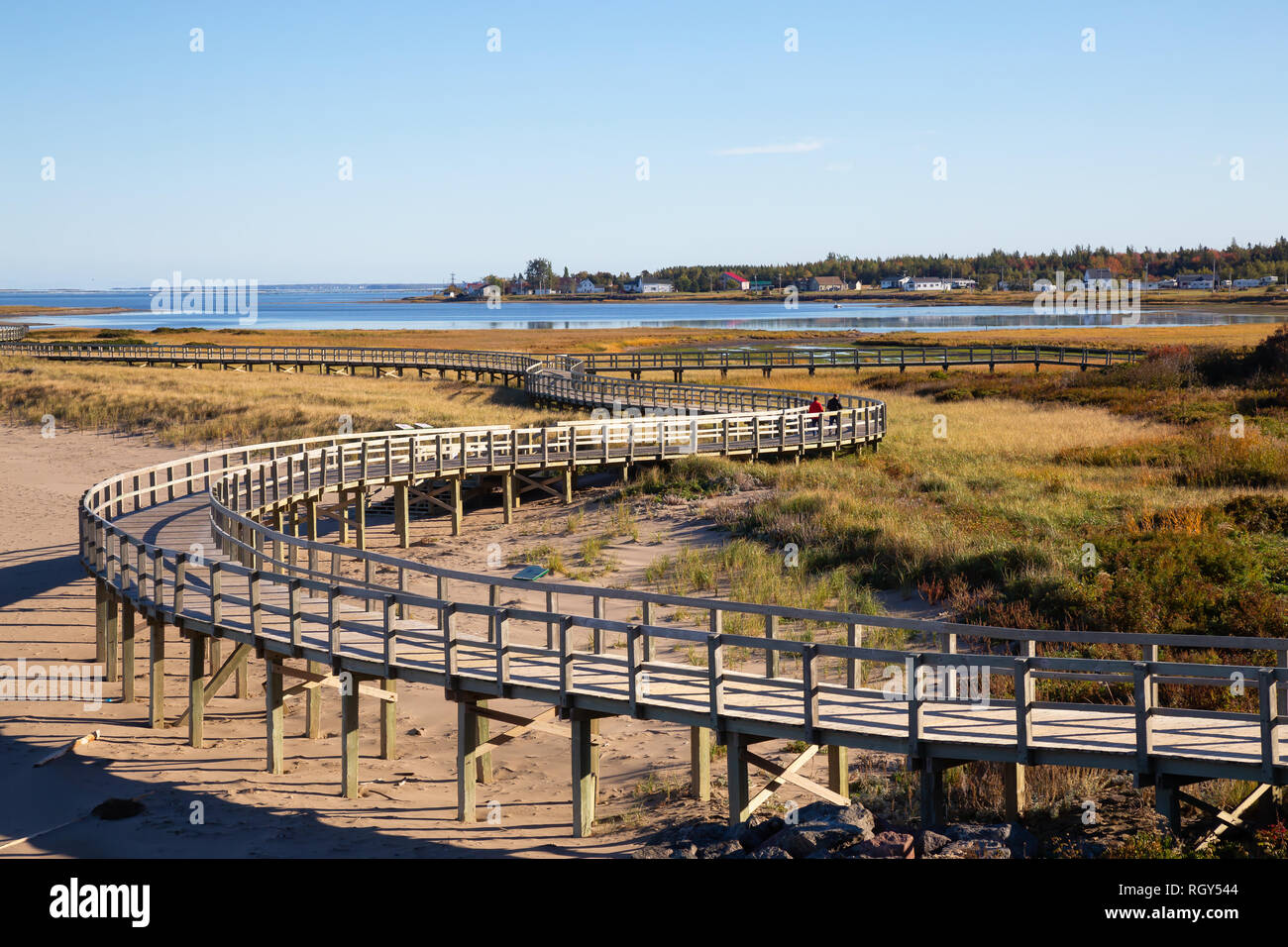 Scenic view of a beautiful sandy beach on the Atlantic Ocean Coast ...