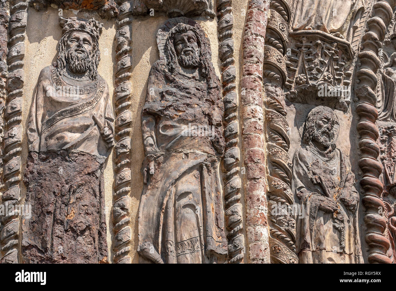 Chivasso, Turin, Piedmont, italy: facade of the medieval cathedral ...