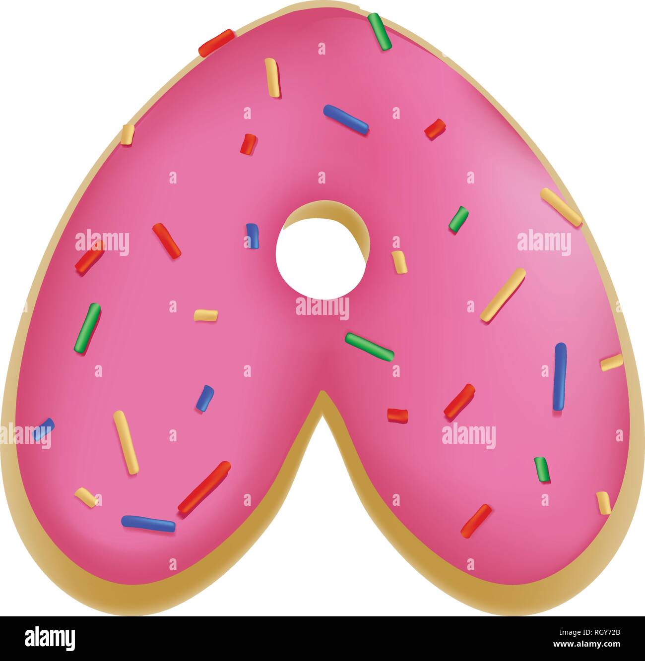 Letter donut font doughnut alphabet hi-res stock photography and images ...