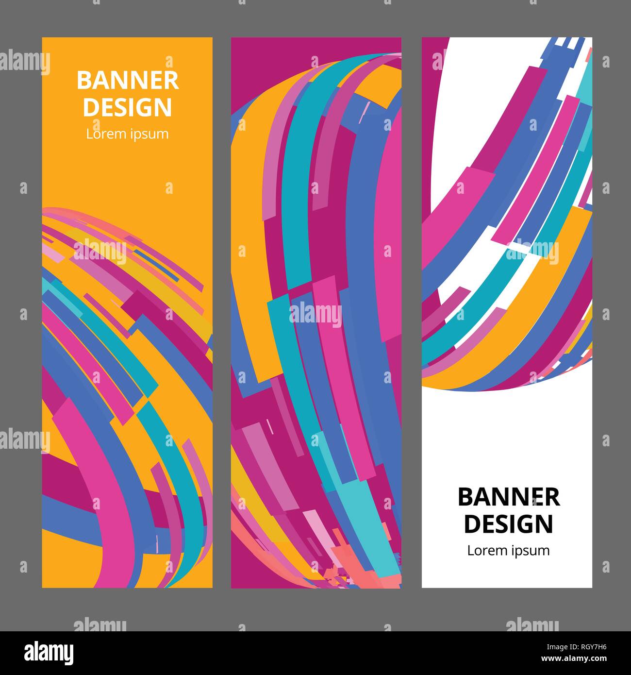 Banner background design. Colored modern abstract template Stock Vector ...