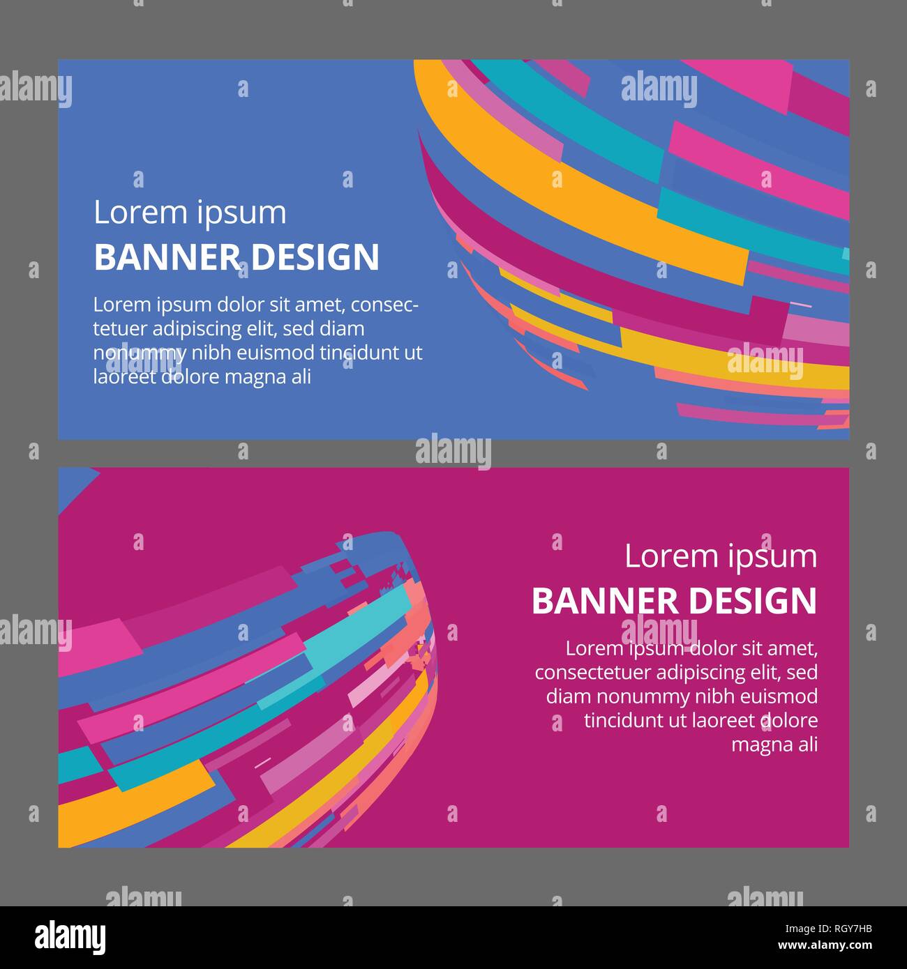 Banner background design. Colored modern abstract template Stock Vector ...