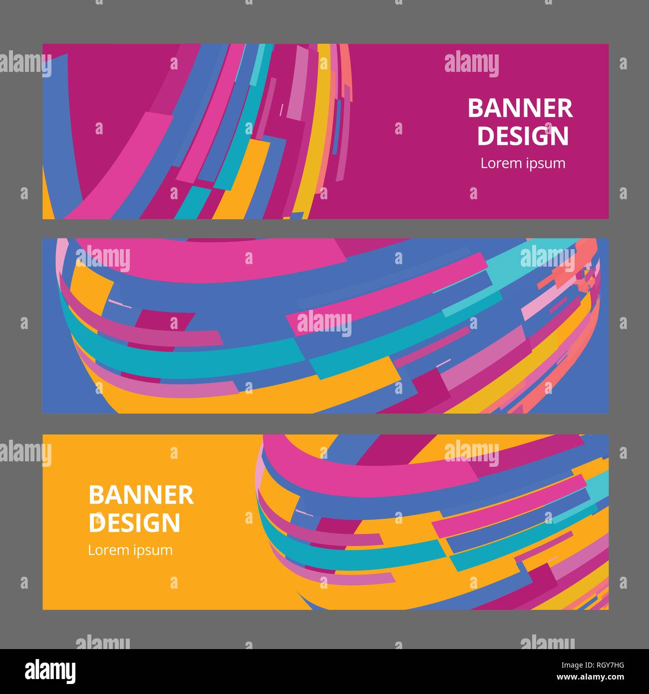 Banner background design. Colored modern abstract template Stock Vector ...
