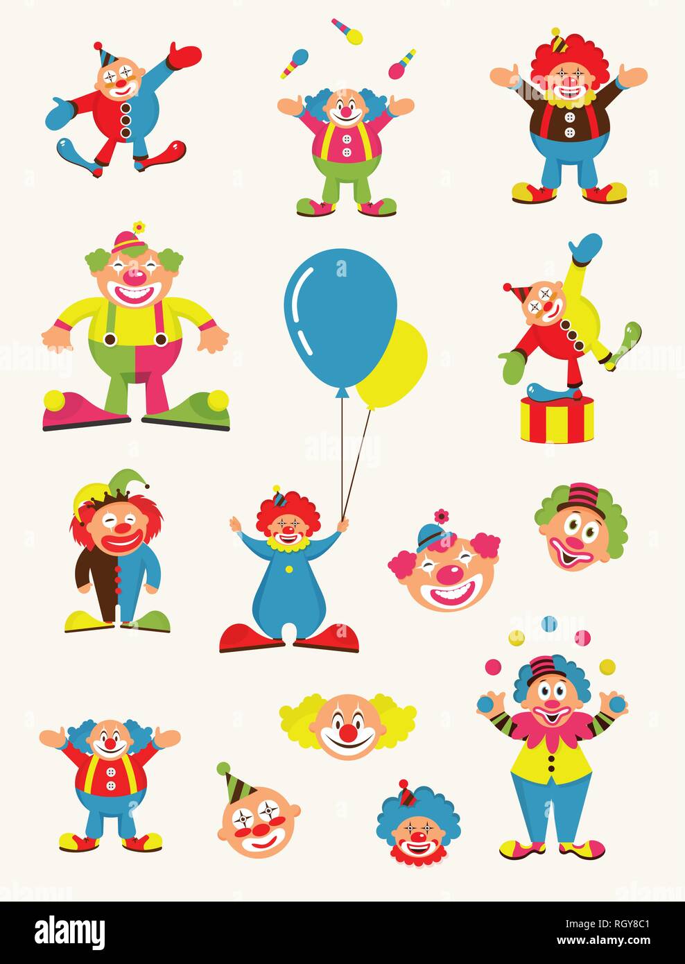 Clown children entertainer balloon Stock Vector Images - Alamy