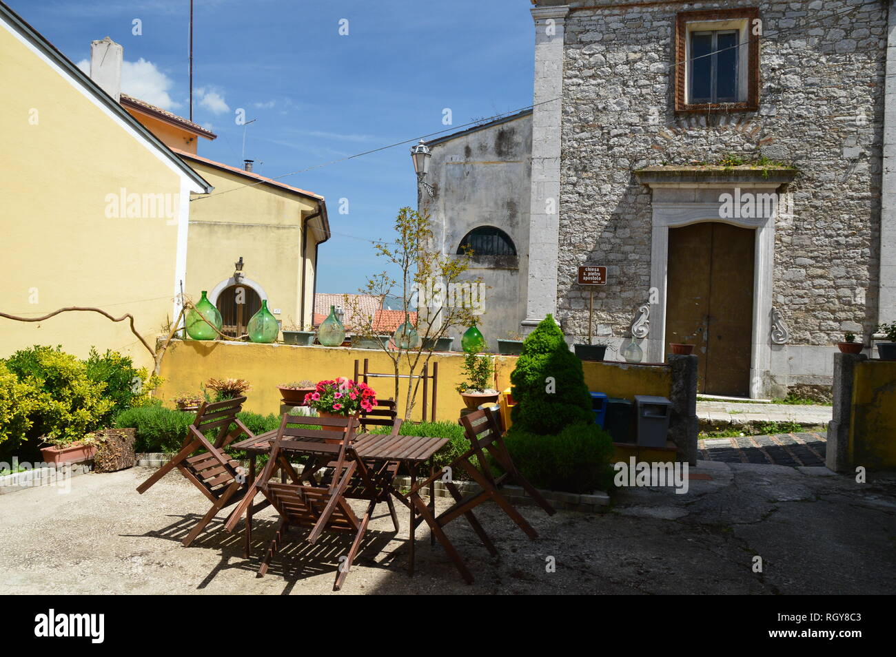 The small town of Montemiletto Stock Photo - Alamy