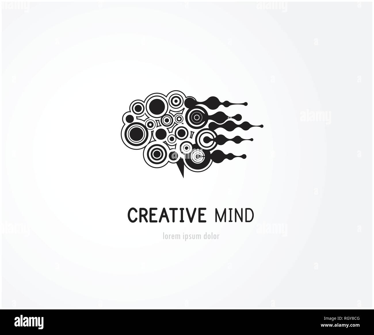Creative mind - business vector logo template concept illustration ...
