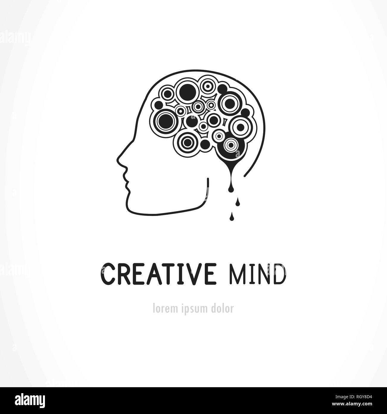 Creative mind - business vector logo template concept illustration ...