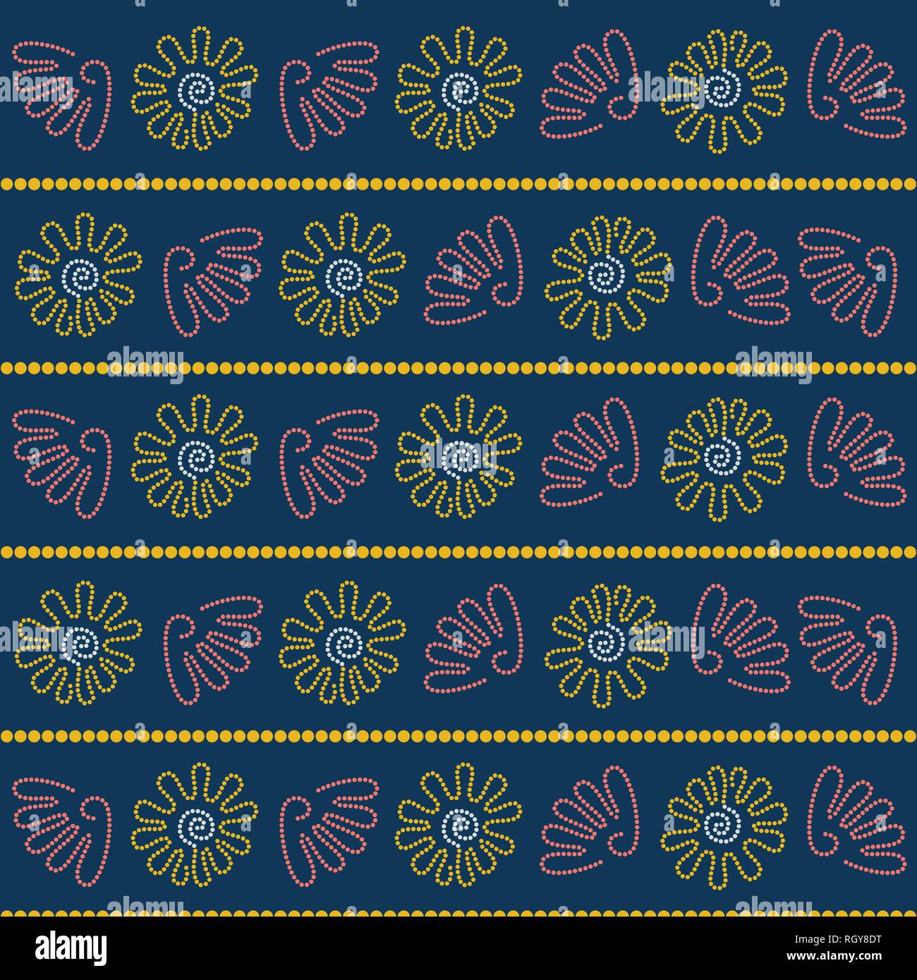 Shells. Point Art. Australian Aboriginal art. Limited color palette ...