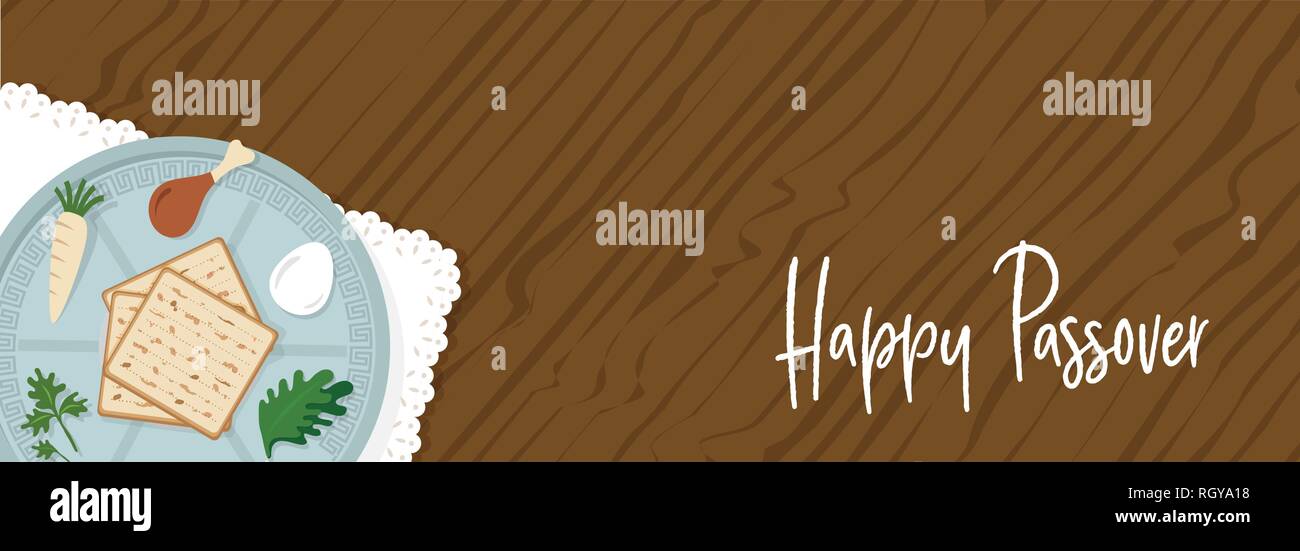 traditional passover table for Passover dinner with passover plate ...