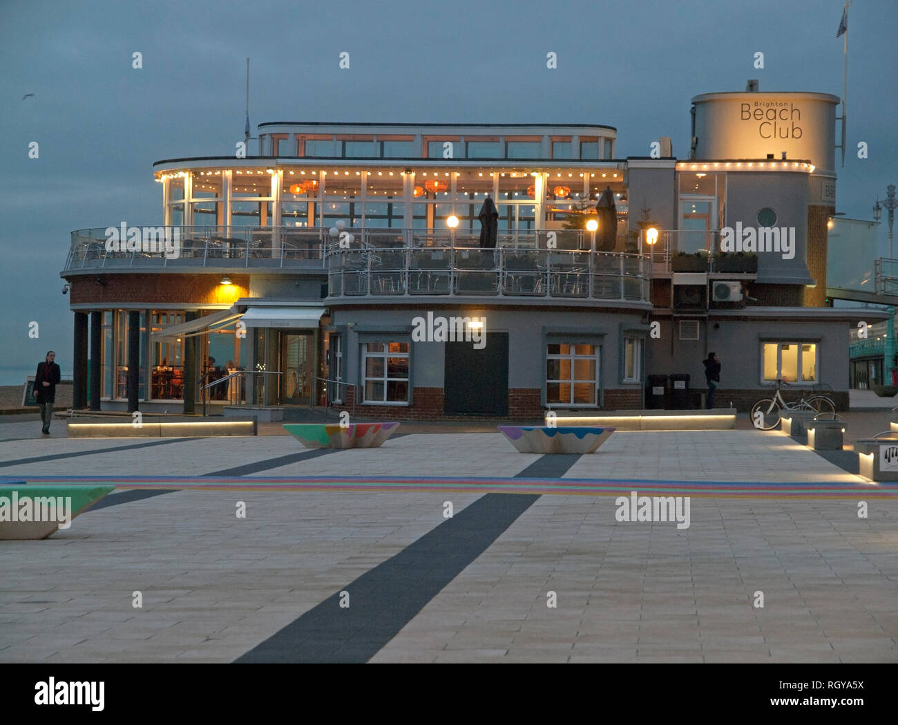 Beach Club restaurant in Brighton Stock Photo - Alamy