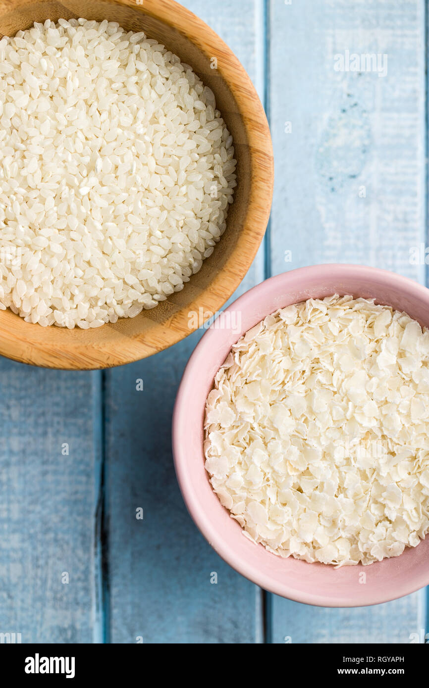 Cereal rice flakes top hi-res stock photography and images - Alamy