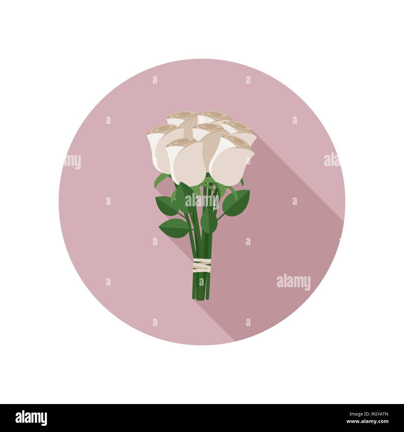 Beautiful pink roses bouquet Stock Vector Images - Alamy