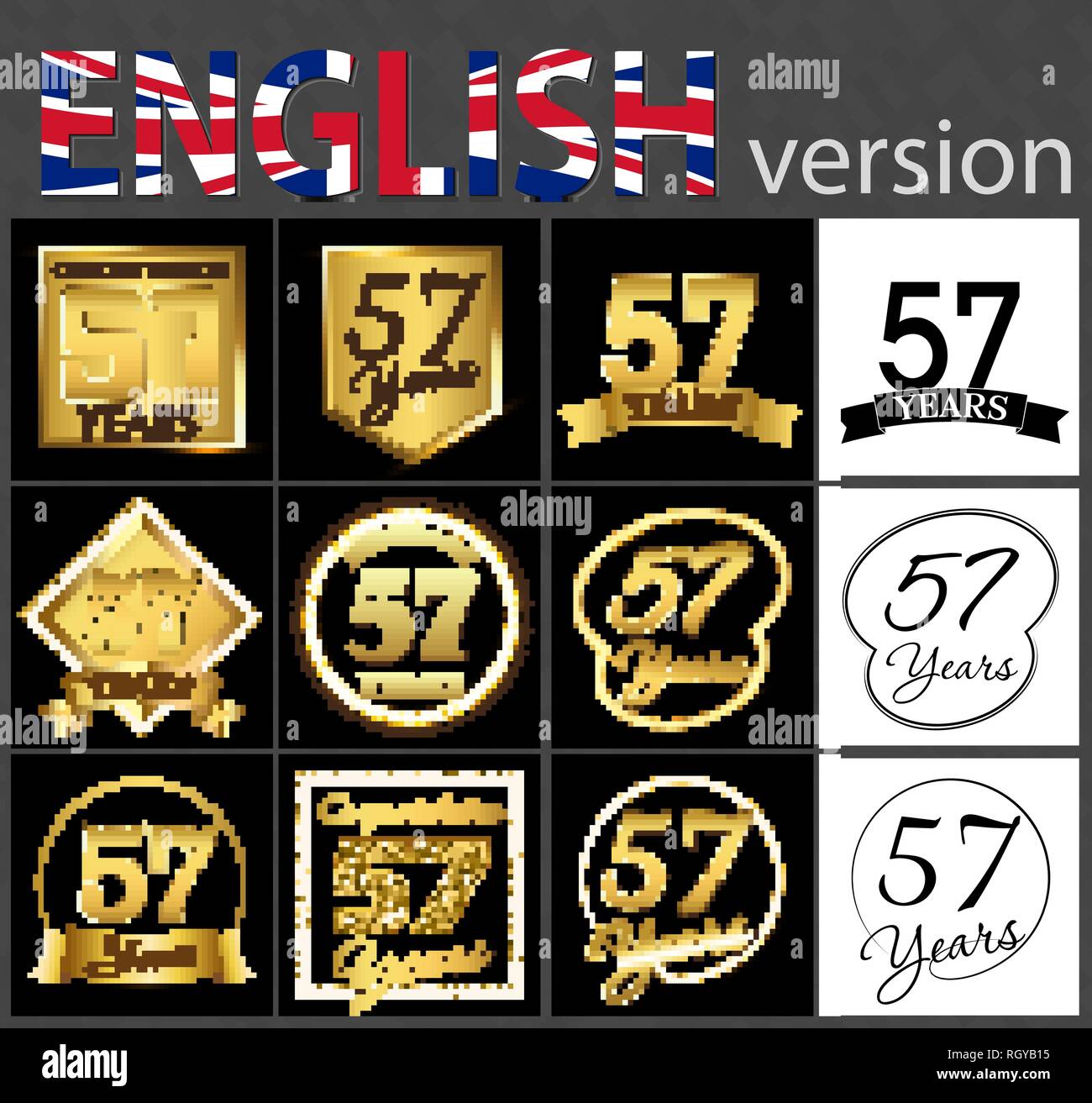 Number 57 Stock Vector Images - Alamy