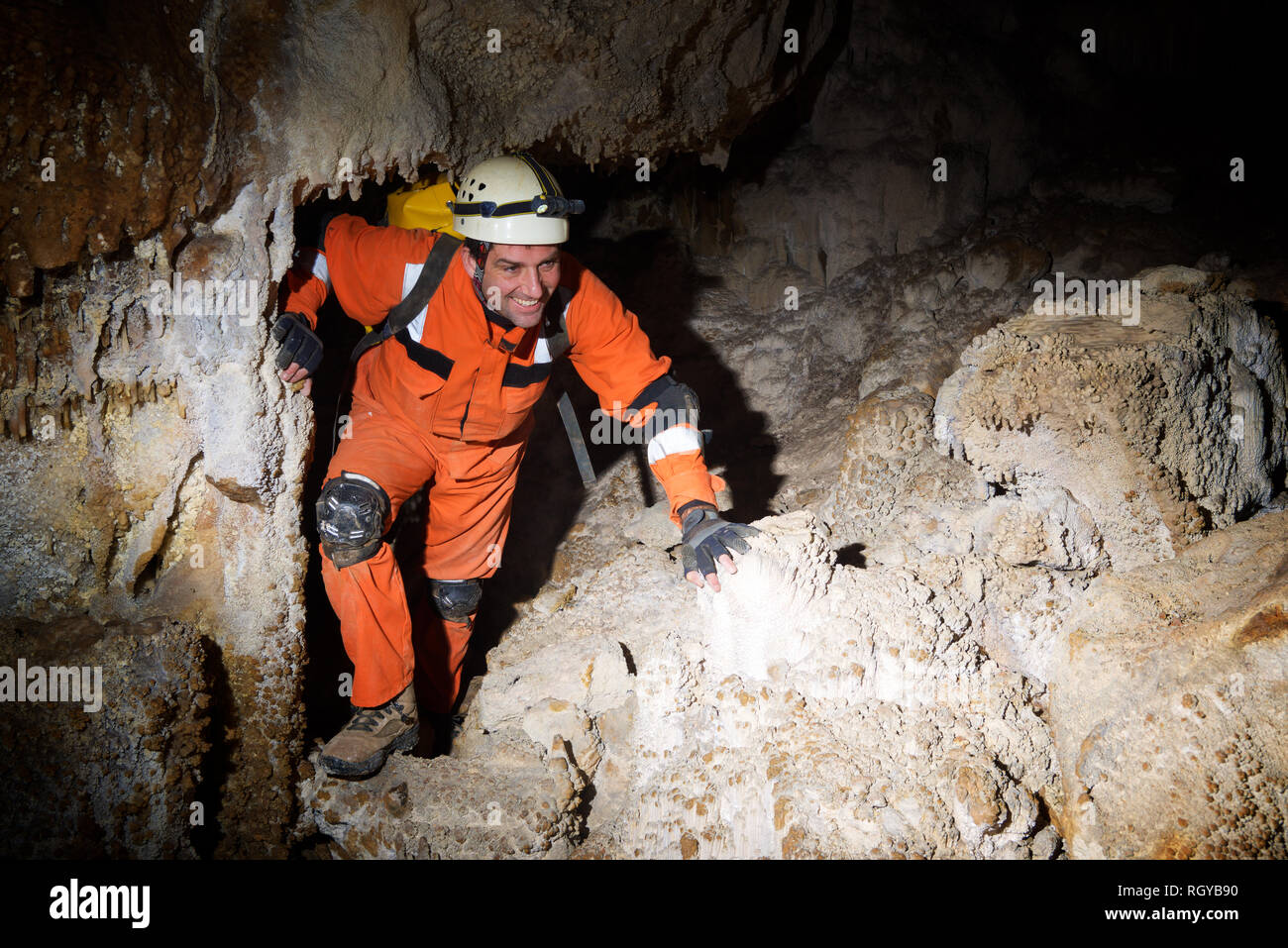 Spelunking person hi-res stock photography and images - Alamy