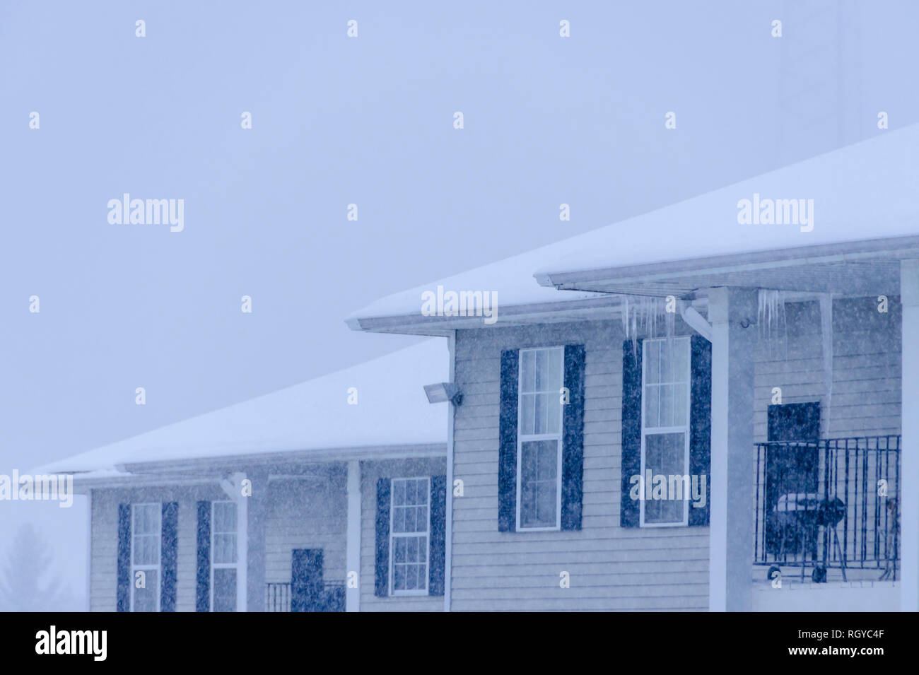 Extreme winter weather! A whiteout like condition because of heavy ...