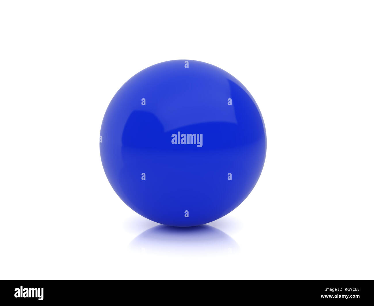 High resolution image blue sphere. 3d illustration over white ...