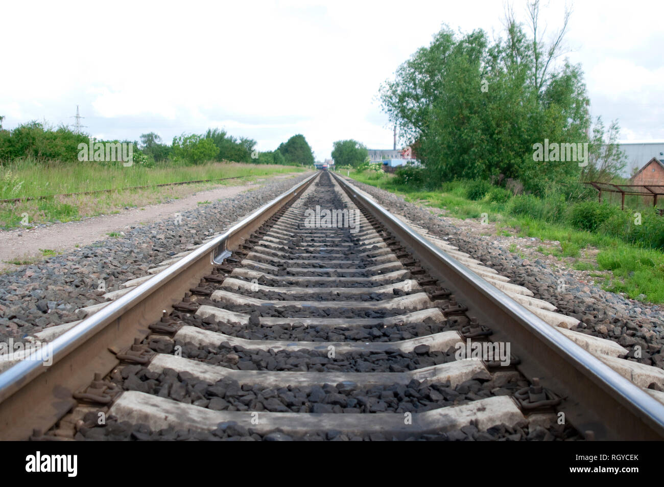 High resolution image cross ties. Fastening of a railway way Stock ...