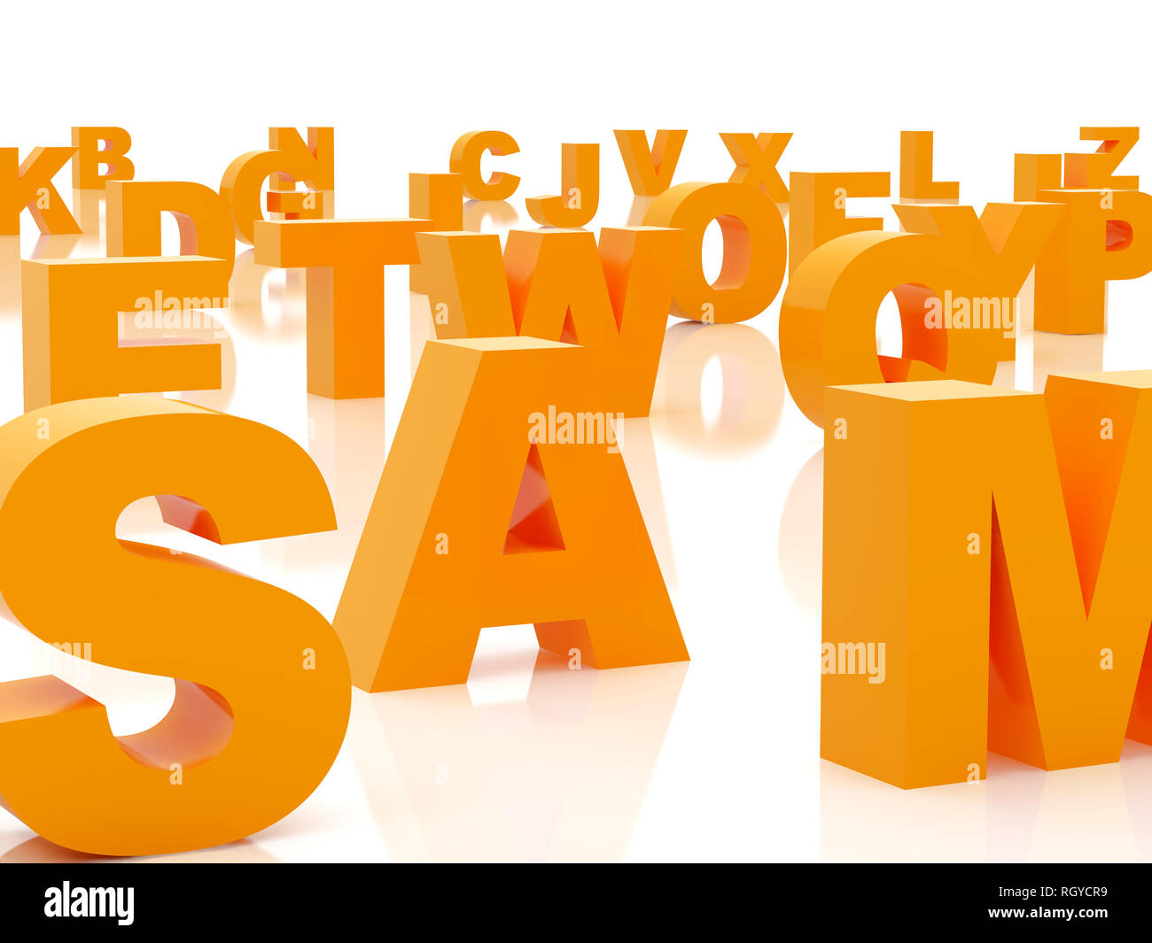 High resolution image alphabet. 3d illustration over white backgrounds ...