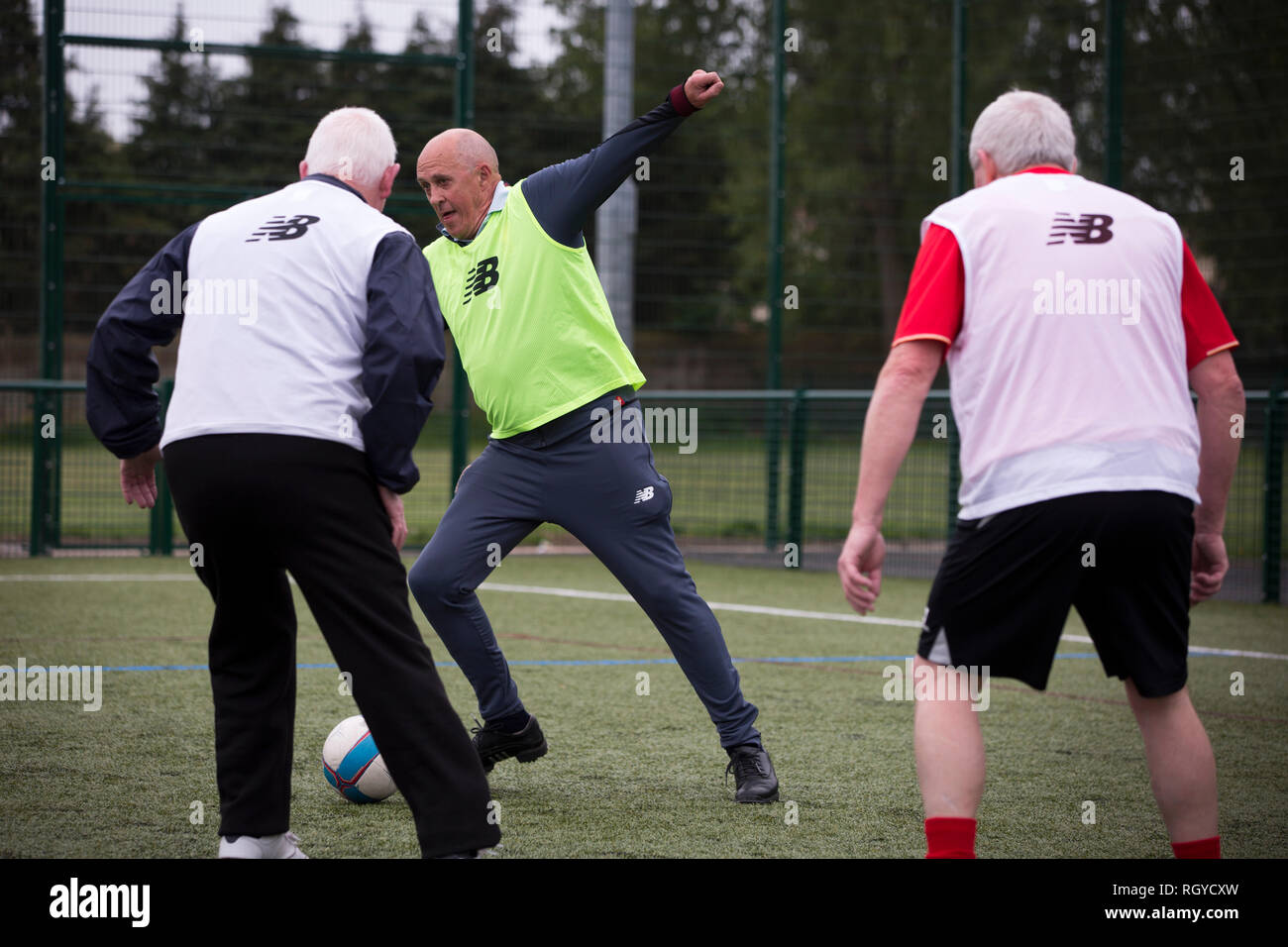 Former professional footballer Phil Neal taking part in a session of ...