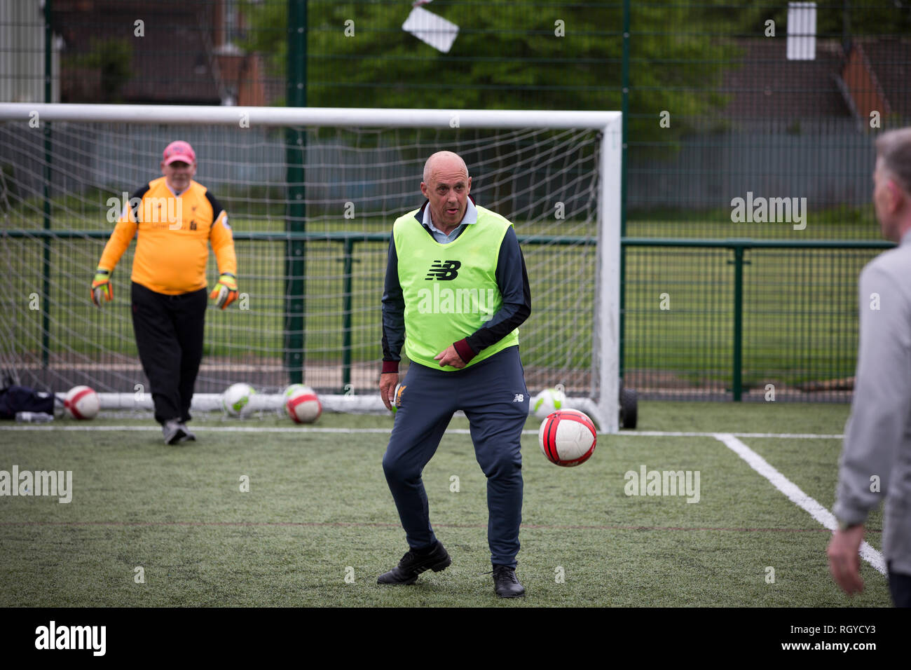 Former professional footballer Phil Neal taking part in a session of ...