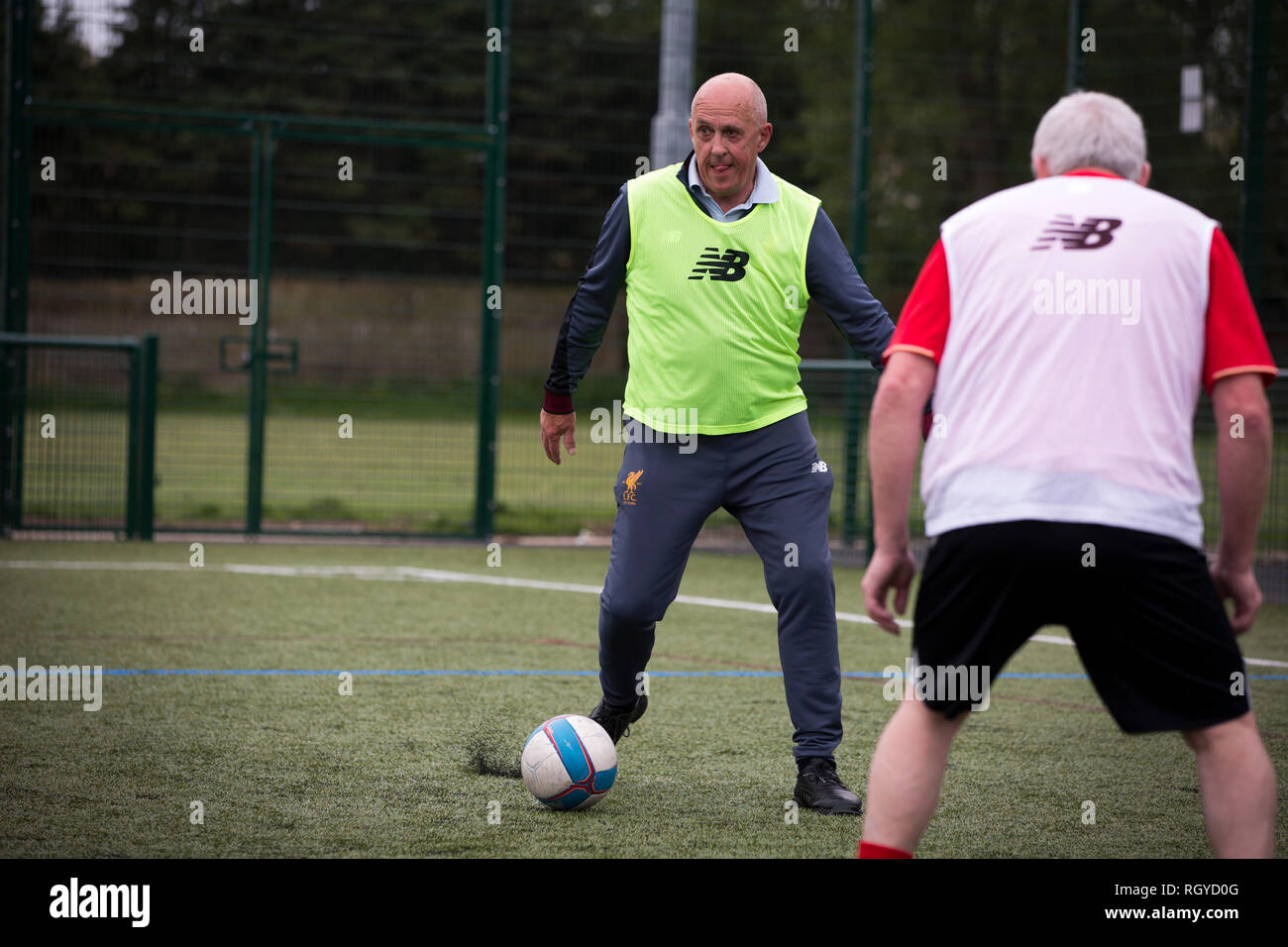 Former professional footballer Phil Neal taking part in a session of ...
