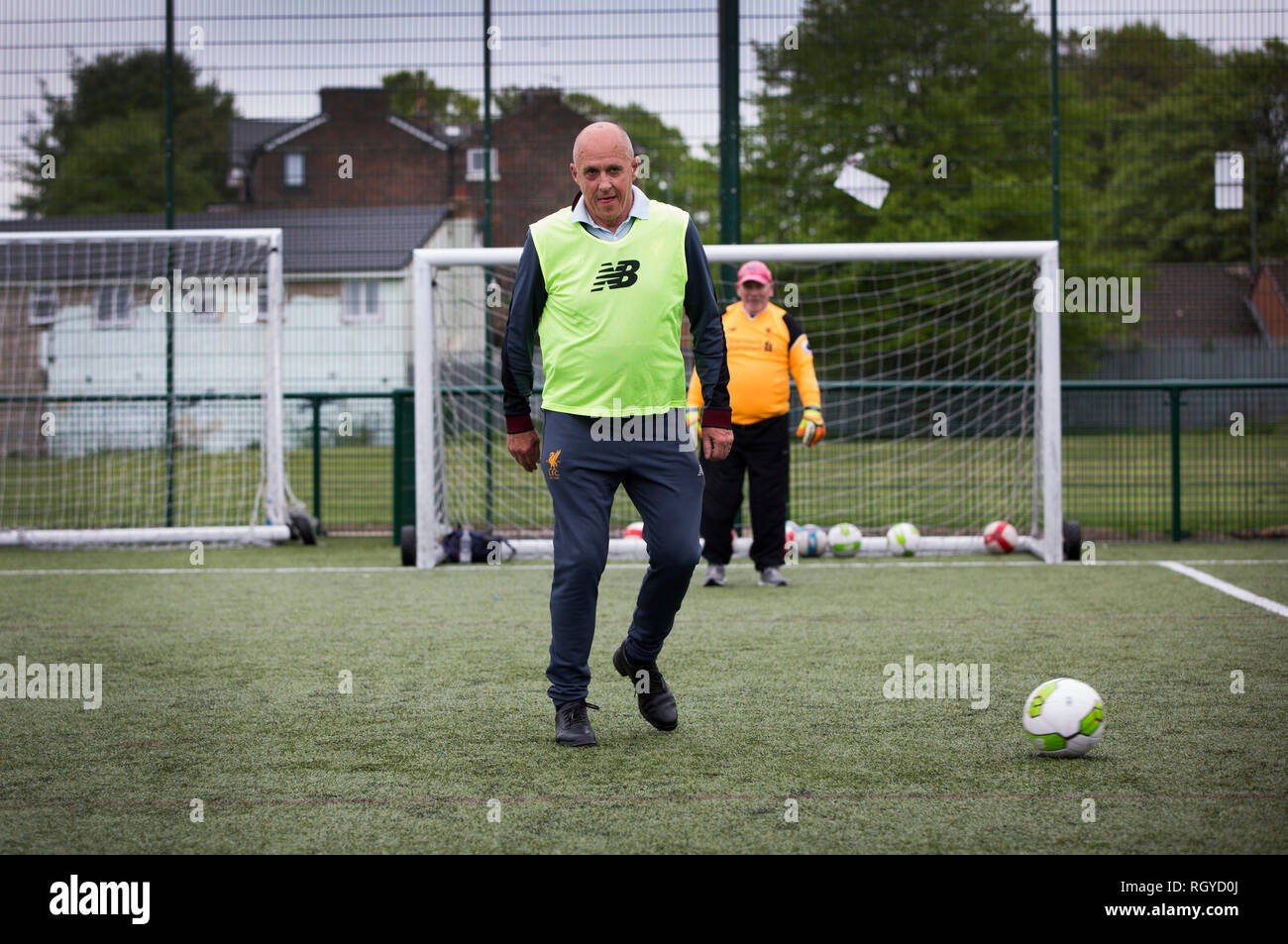 Former professional footballer Phil Neal taking part in a session of ...