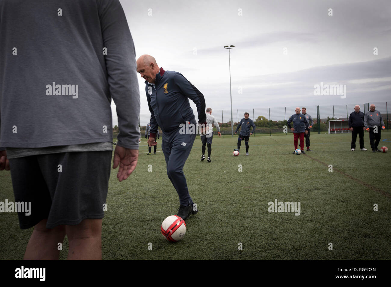 Former professional footballer Phil Neal taking part in a session of ...
