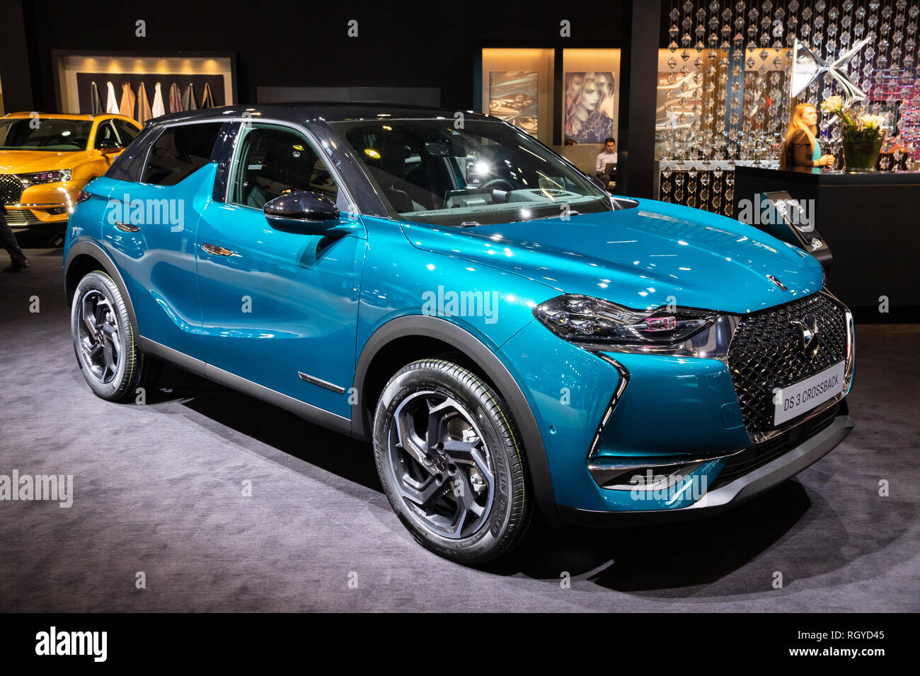 BRUSSELS - JAN 18, 2019: Citroen DS 3 Crossback E-Tense car showcased ...