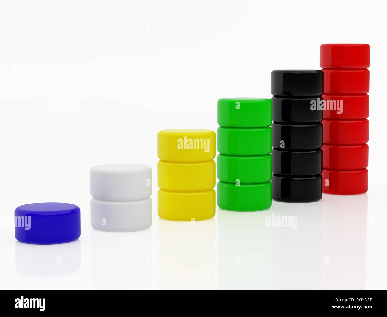 High resolution image diagram. 3d illustration over white backgrounds ...