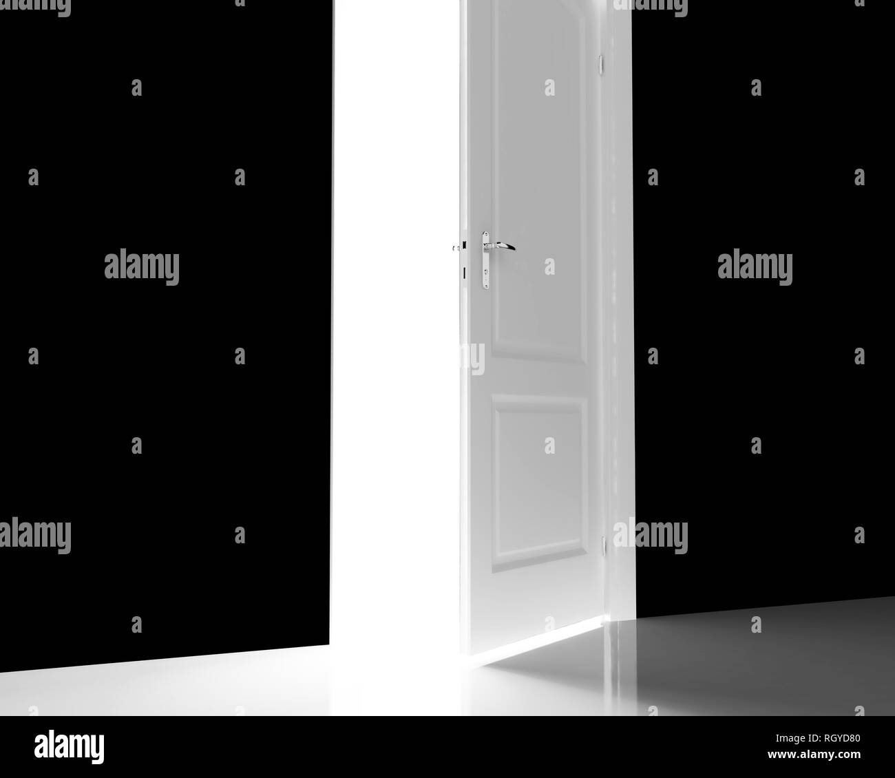 High resolution image door. 3d illustration over white backgrounds ...
