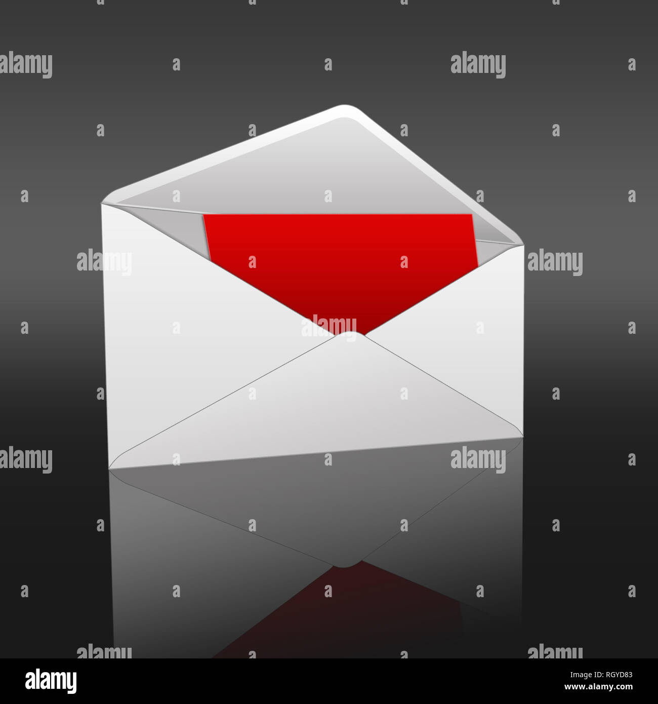 High resolution image letter. 2d illustration over black backgrounds ...