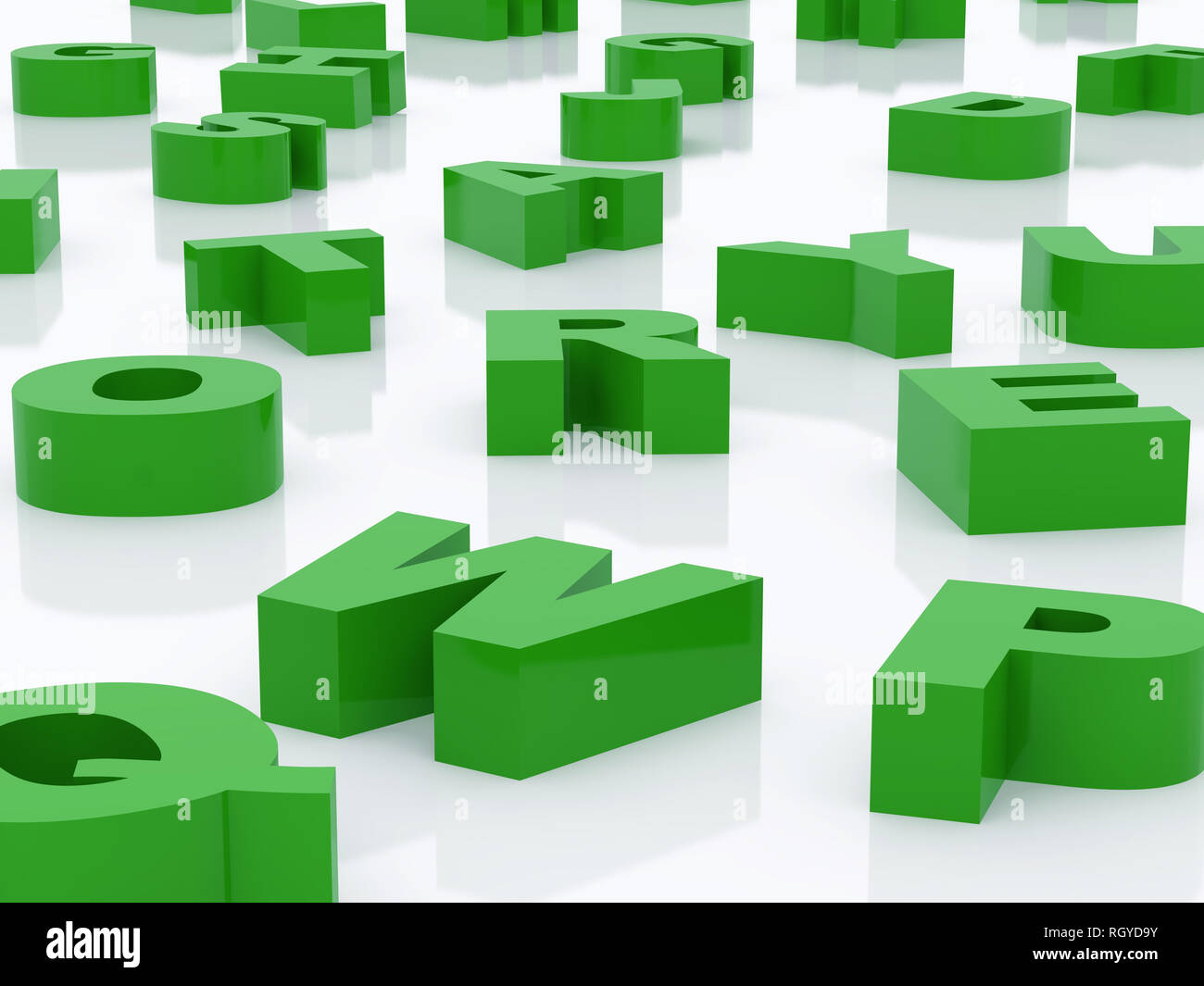 High resolution image alphabet. 3d illustration over white backgrounds ...