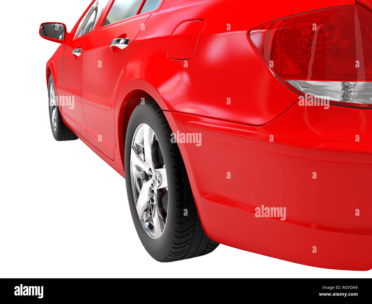 Red car on the showroom. High resolution image Stock Photo - Alamy