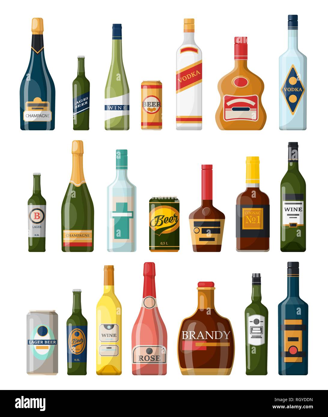 Bottles armagnac Stock Vector Images - Alamy