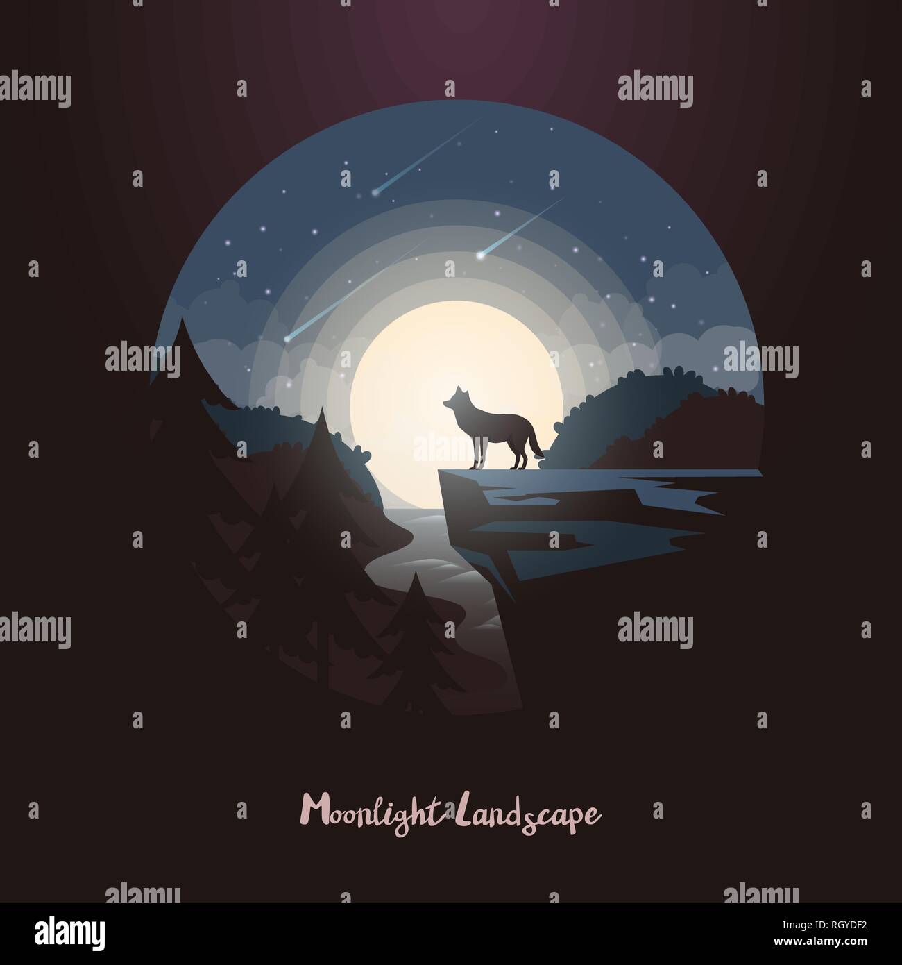Wolf Howling Moon Stock Photos & Wolf Howling Moon Stock Images - Alamy