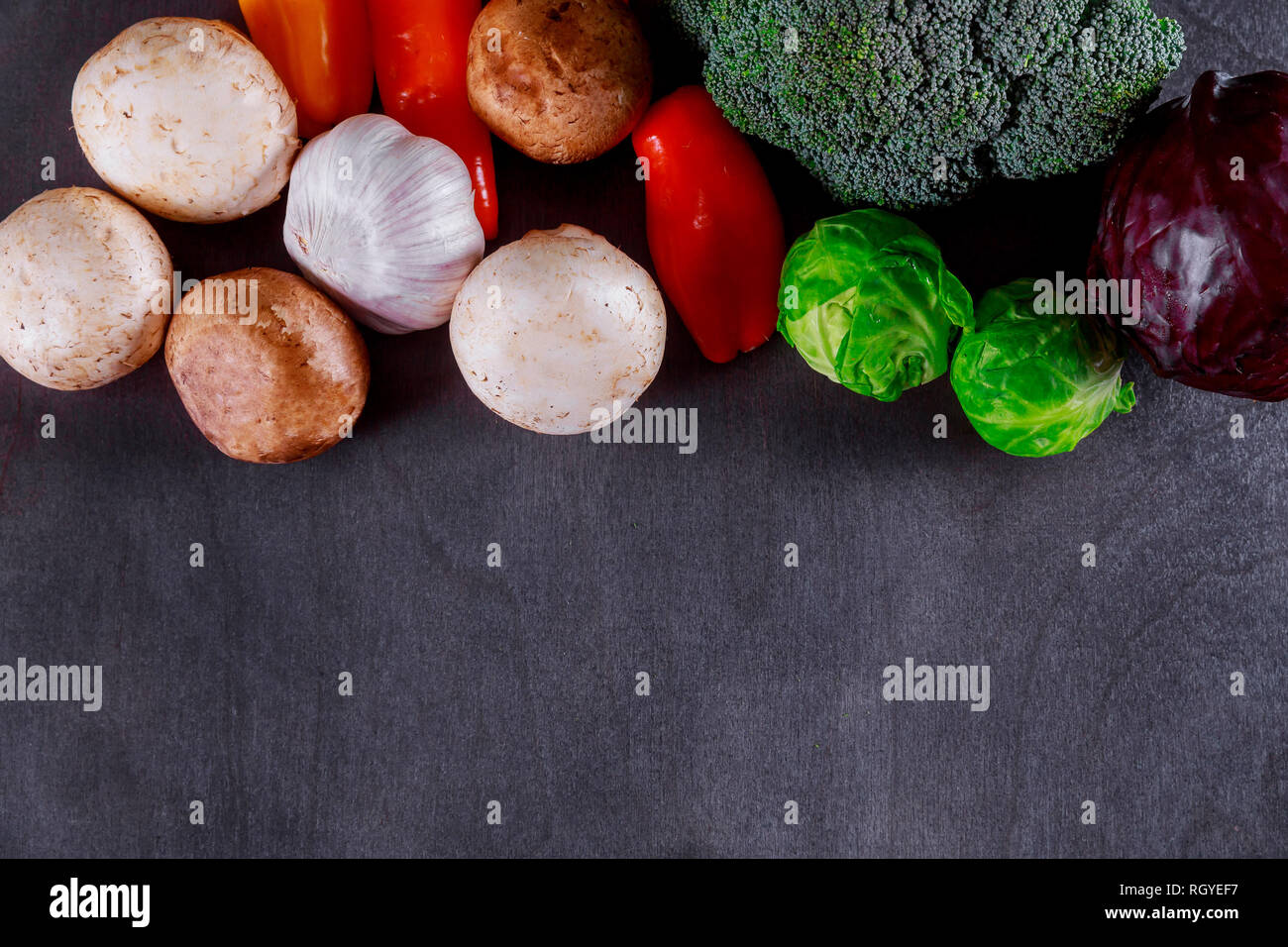 Vegetables on wood background autumn harvest. Rural still life from ...