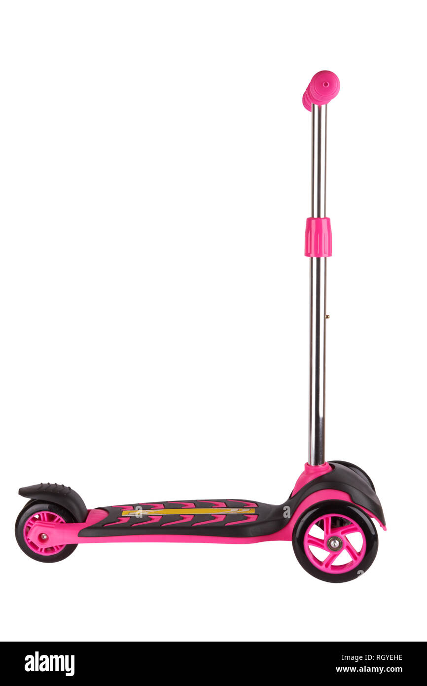 Plastic scooter isolated on a white background Stock Photo - Alamy