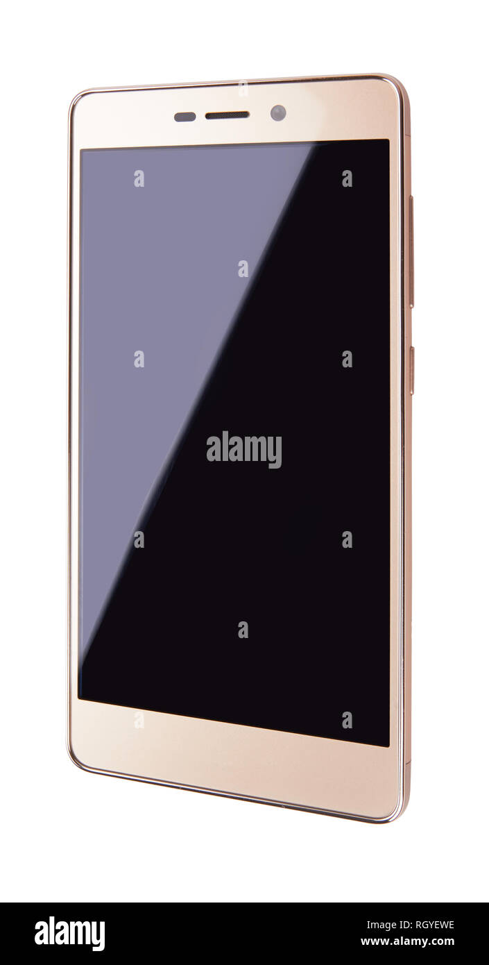 mobile phone with blank screen isolated on white background Stock Photo ...