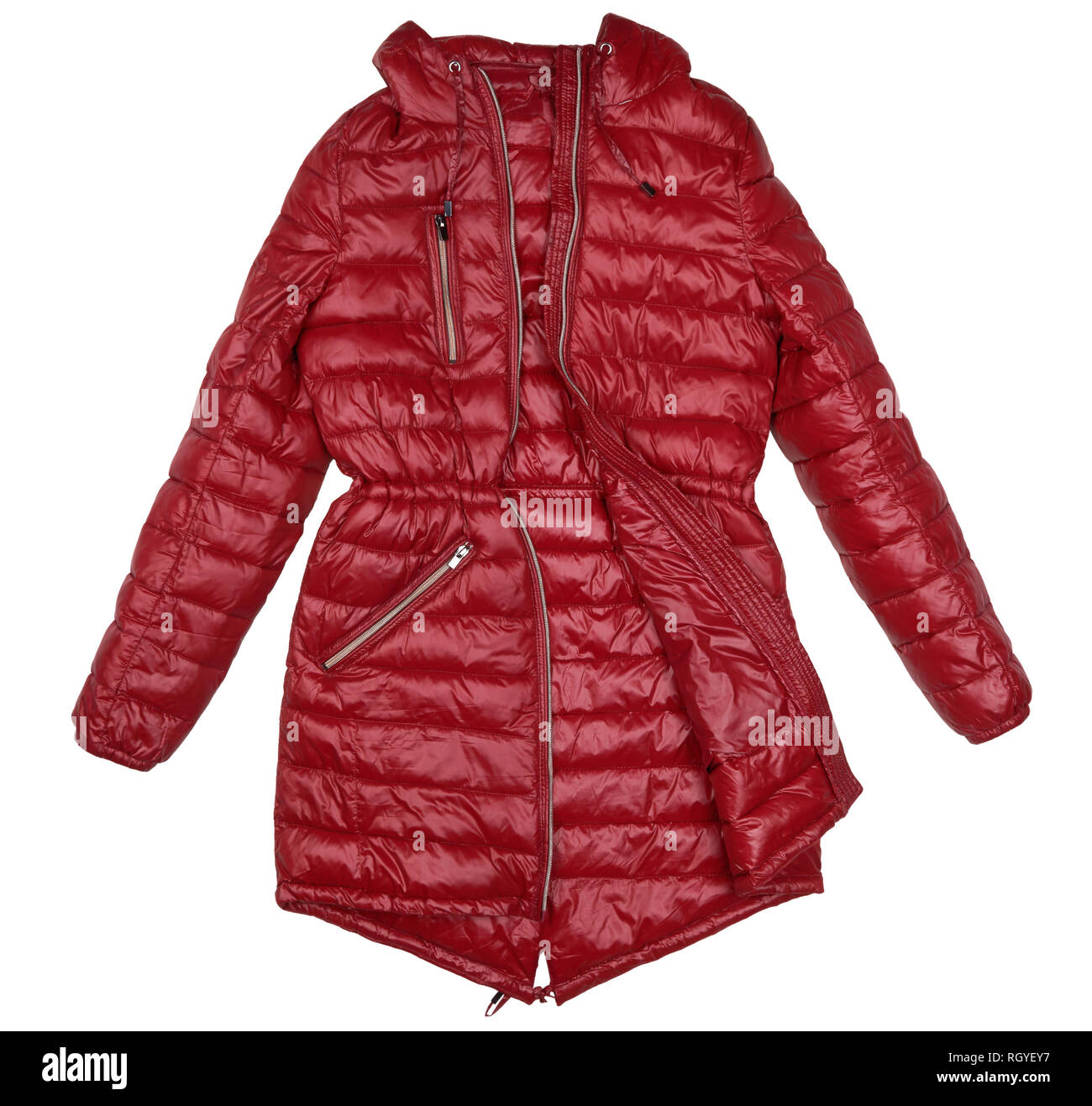 Red jacket isolated on a white background Stock Photo - Alamy