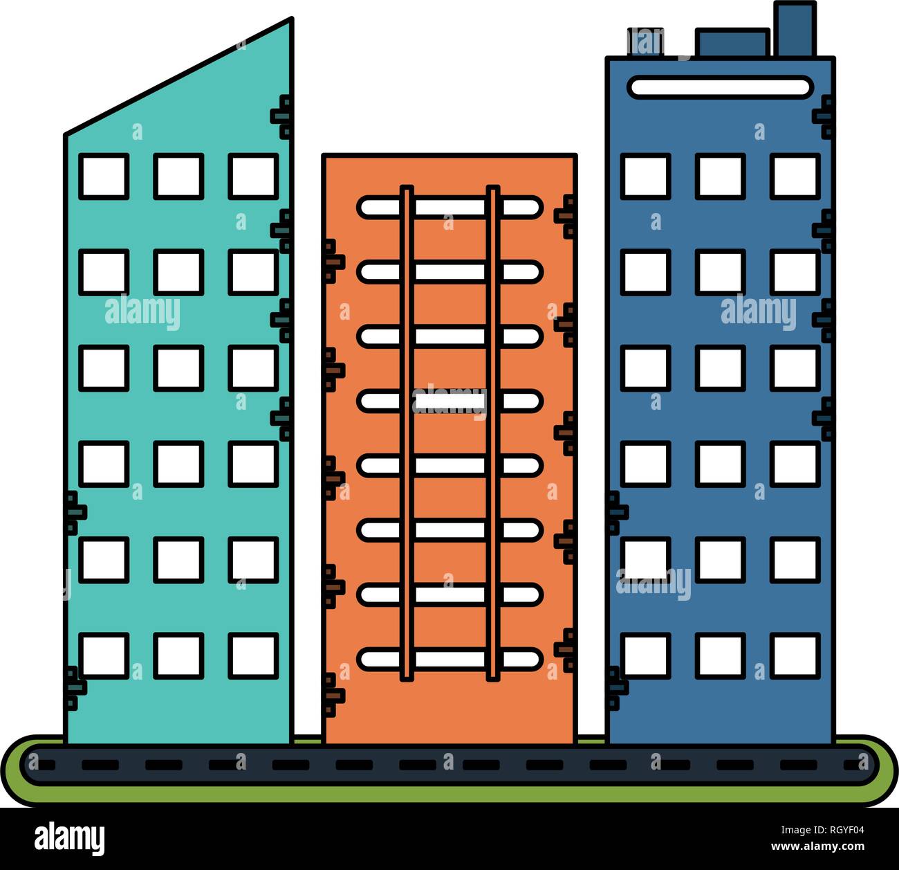 Residence building on street Stock Vector Image & Art - Alamy