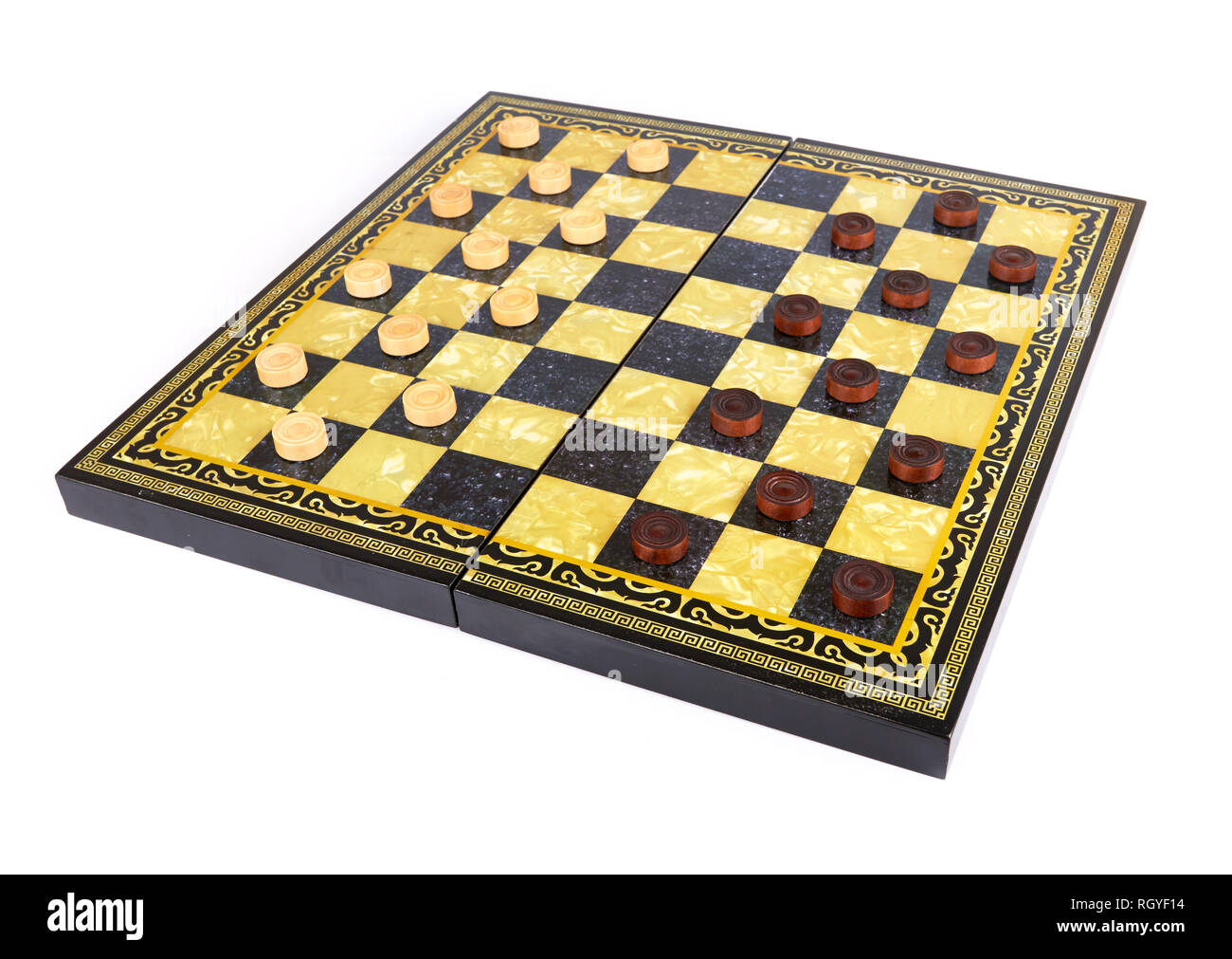 checkers are isolated on a white background Stock Photo - Alamy