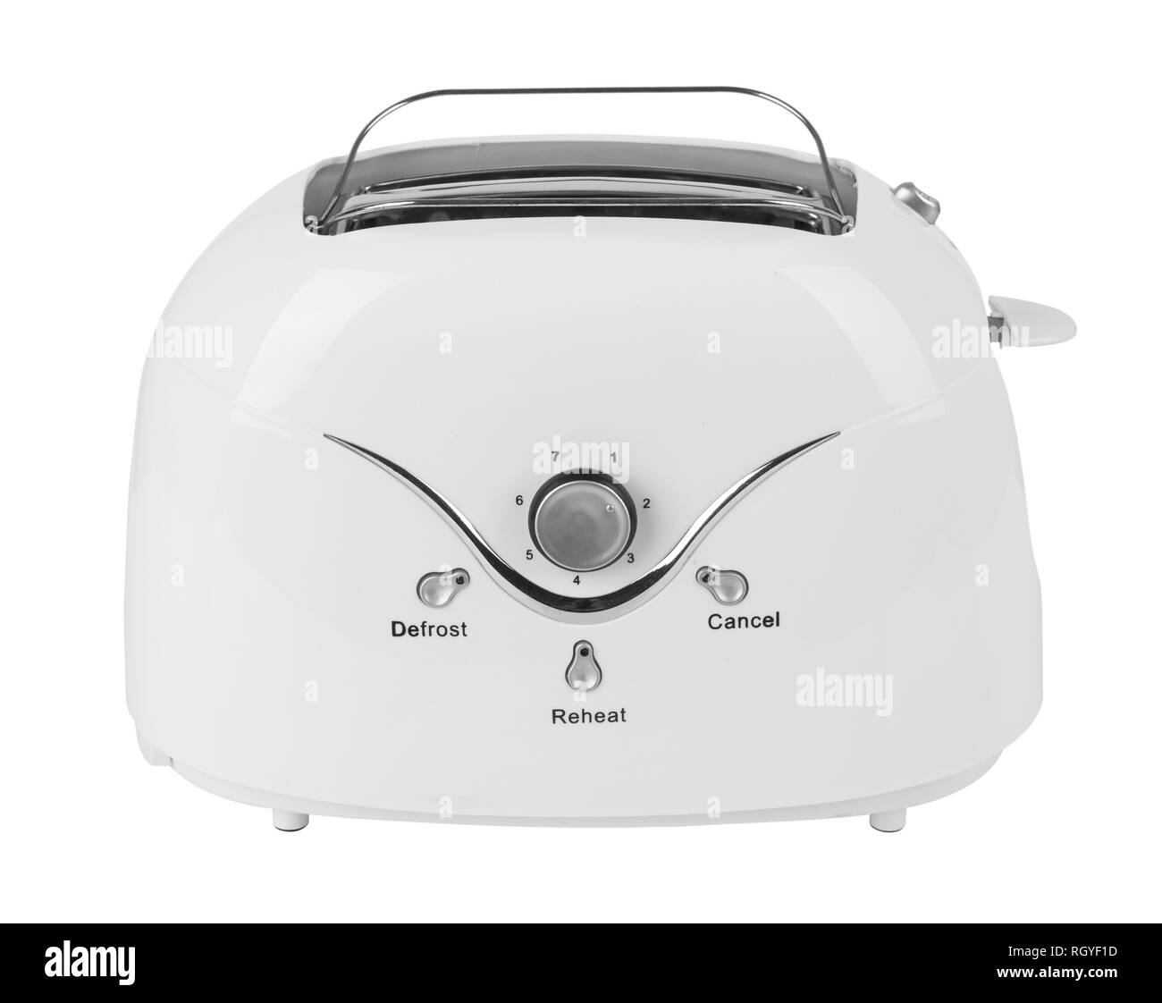 White toaster isolated on a white background Stock Photo - Alamy