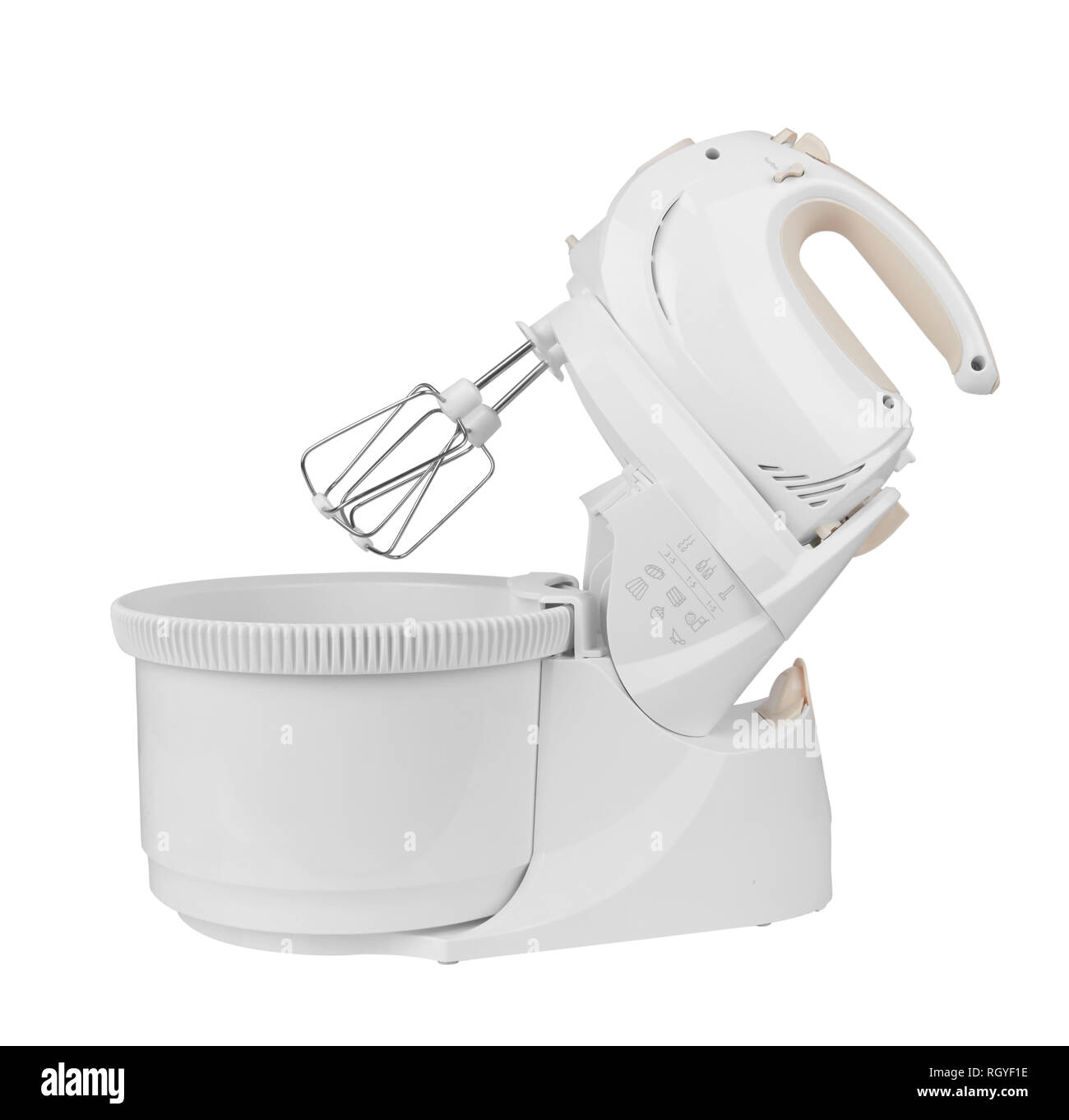 electrical kitchen mixer with bowl isolated on white background Stock ...