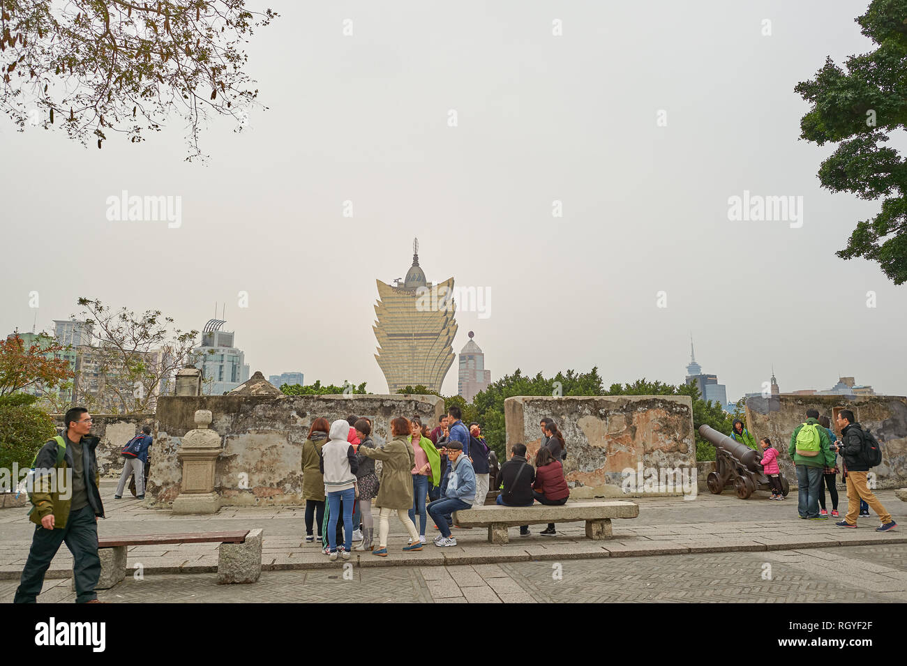 MACAO, CHINA - CIRCA FEBRUARY, 2016: Macao urban landscape at daytime ...