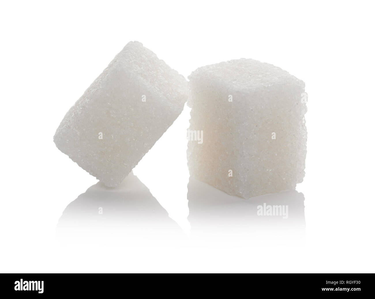 Sugar cubes isolated on a white background Stock Photo - Alamy