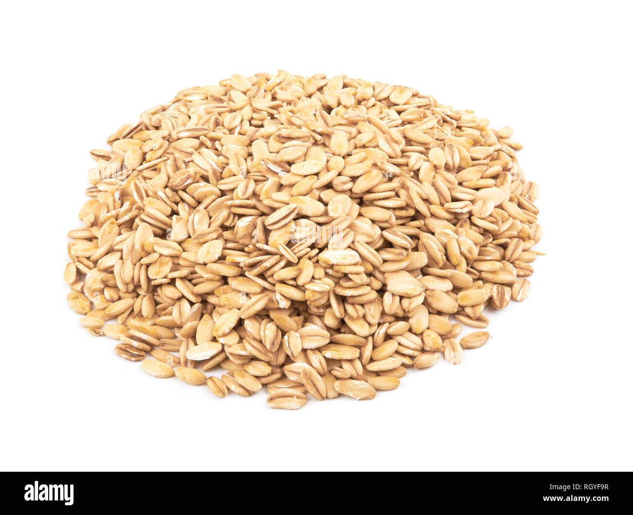 Pile oatmeal isolated on a white background Stock Photo - Alamy