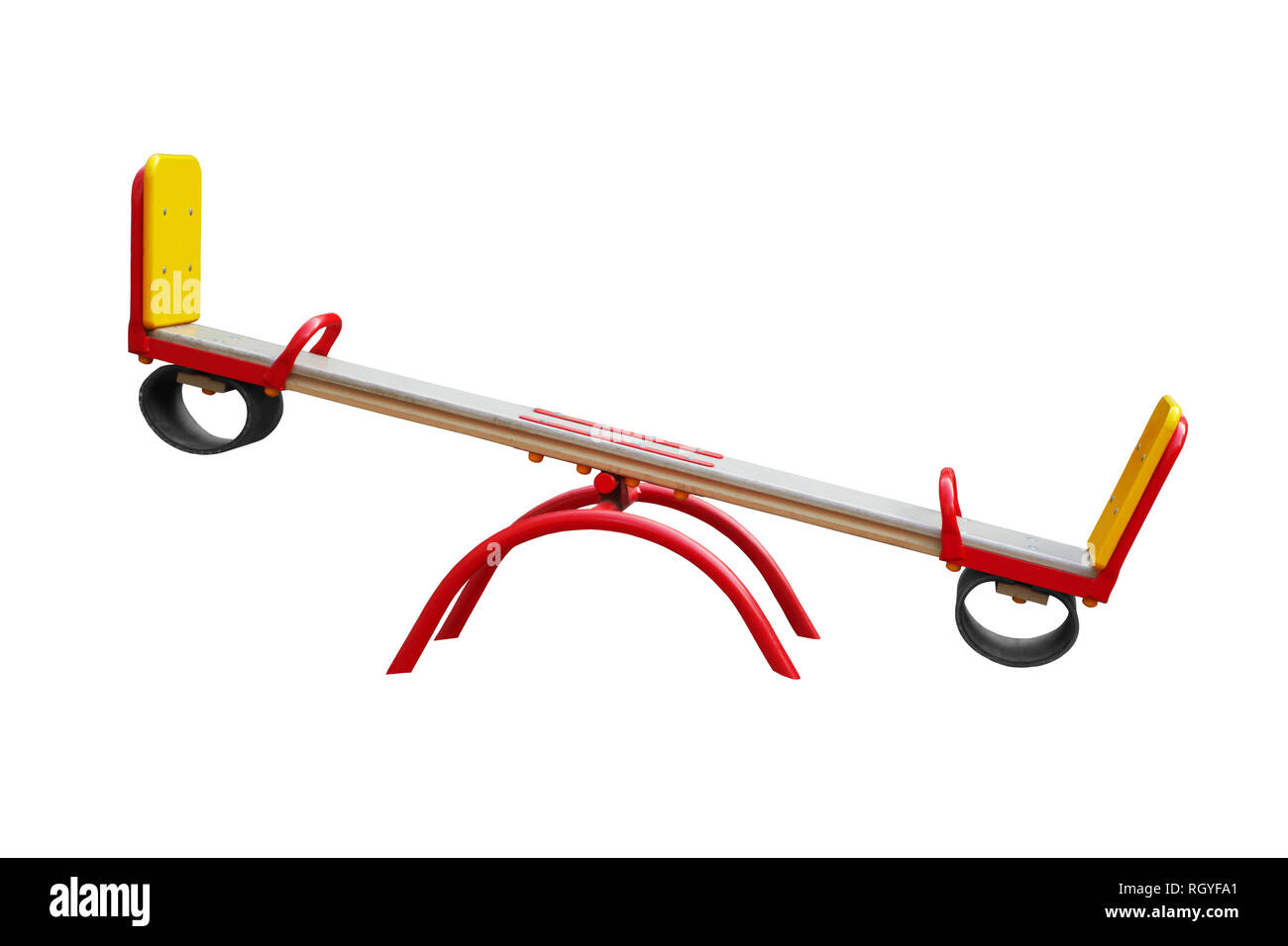 Illustration of isolated see saw on white background Stock Photo - Alamy